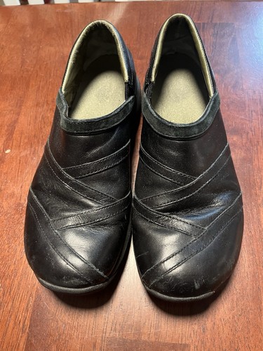 MERRELL Shoes Womens Sz 8 PRIMO PATCH BLACK Leather Casual Slip On ...