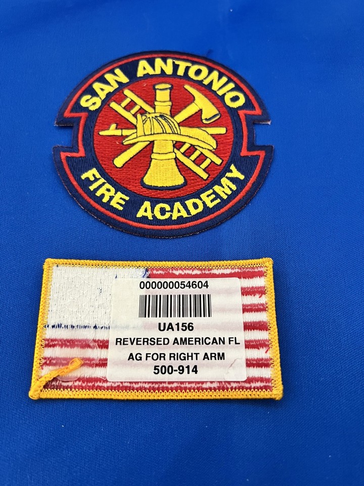 SAN ANTONIO TEXAS TX Fire Academy FIRE PATCH With New American Flag ...