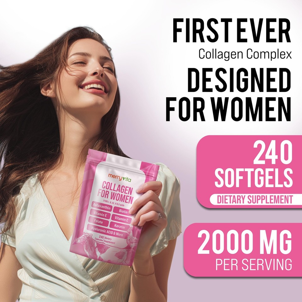 MERRY VITA Collagen for Women – Hydrolyzed Multi Collagen Peptides ...