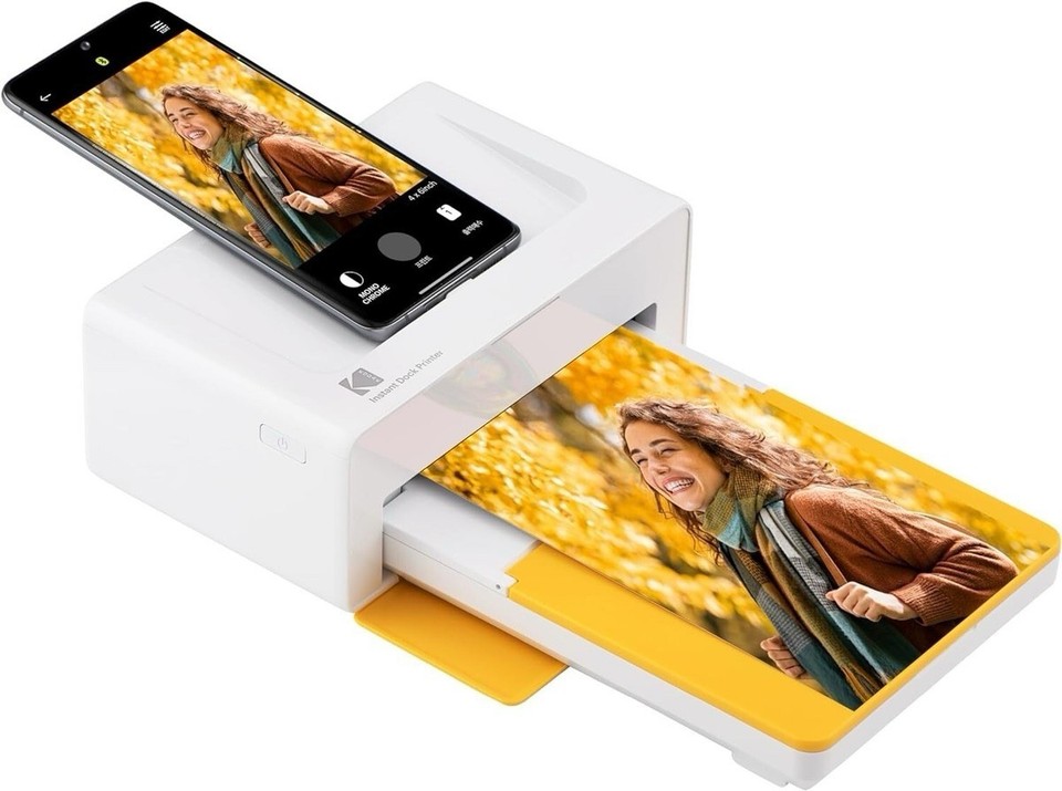 KODAK Dock Plus 4PASS Instant Photo Printer (4x6 inches) + 80 Sheets ...