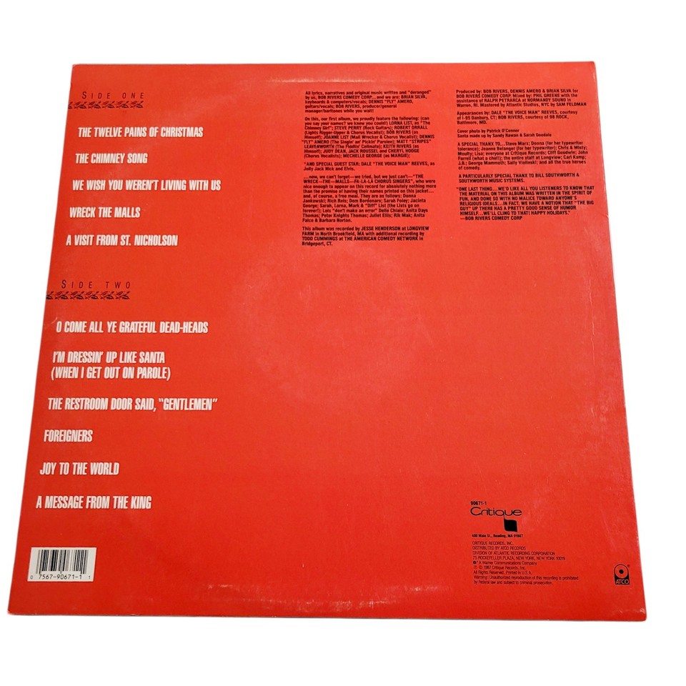 Twisted Christmas Bob Rivers Comedy Cor 1987 LP Vinyl ...