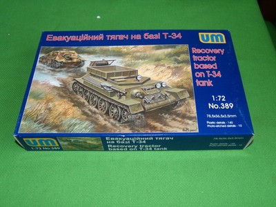 Military UM Technics WW2 T34 Recovery Tank 1:72 Plastic Kit No 389 ...