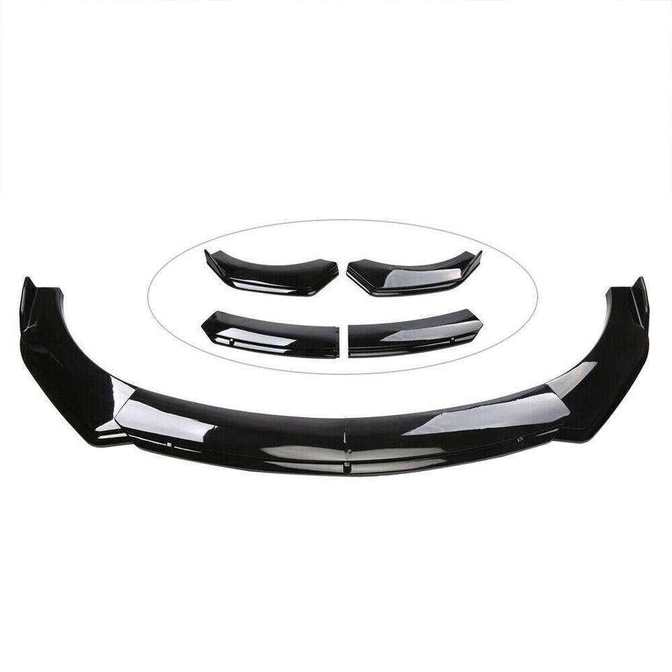 For 2005-2011 Cadillac STS Gloss Black Front Bumper Lip Spoiler Side ...