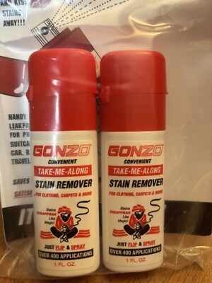 TWO GONZO Take Me Along Magic Stain Spot Remover Spray 1 FL OZ Each ...