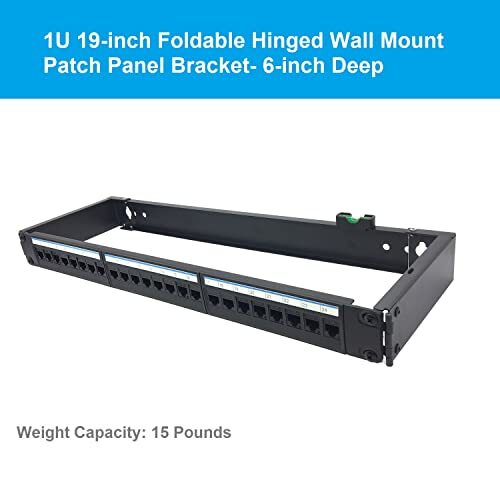 1U 19-inch Hinged Wall Mount Patch Panel Bracket- 6-inch Deep Foldable Horizo... | eBay