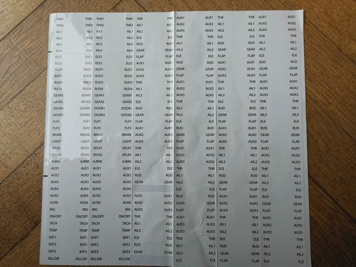 RC modelling radio control - cable labels / stickers | eBay