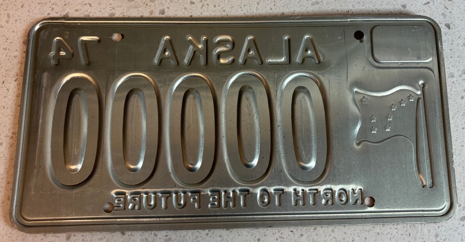 1974 Alaska Sample License Plate 00000 | eBay