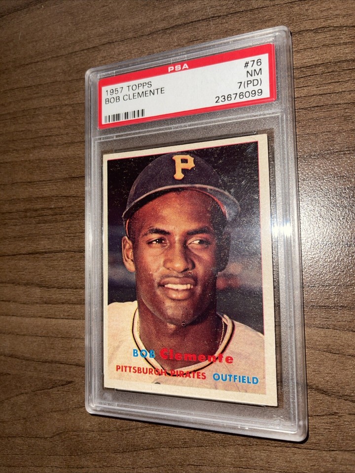 1957 TOPPS #76 ROBERTO BOB CLEMENTE PIRATES HOF PSA 7 (PD) RARE | eBay