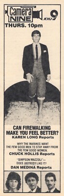 1984 KHJ TV NEWS PROMO AD ~ KAREN LONG, CHUCK HOLLIS and DAN MEDINA ...