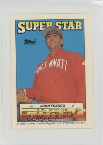 1988 Topps Super Star Sticker Back Cards ( 23) John Franco ( 23) Curt ...