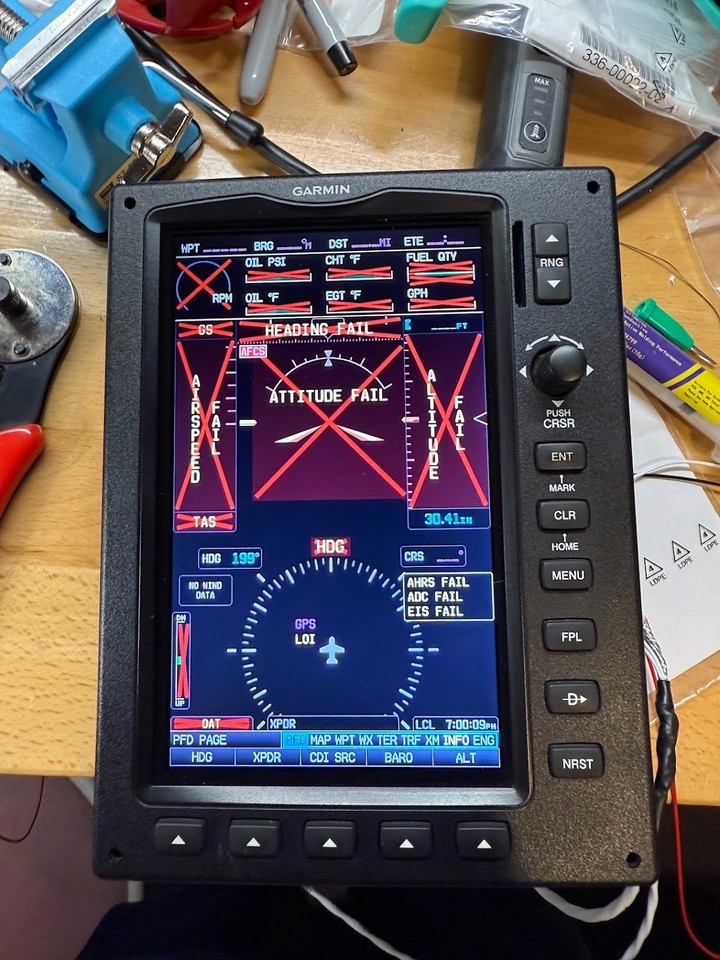 Garmin G3X GDU 370 Non-Touch 7” PFD/MFD With Nutplate, Config Module ...