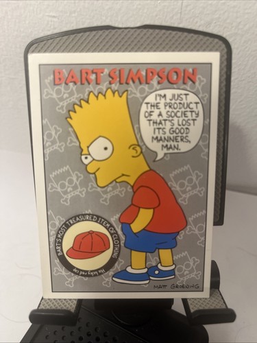 BART SIMPSON 1993 Skybox Bongo Character Card #S3 | eBay