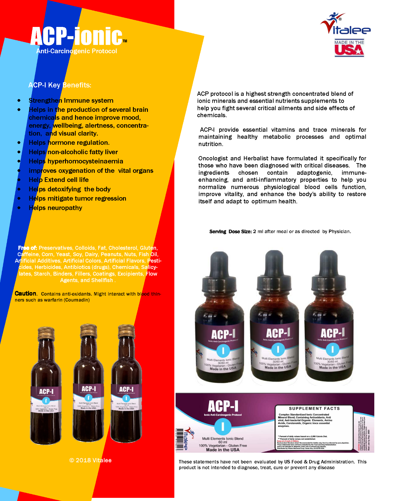 ACP-I Nano Ionic Multi Minerals and Vitamins Supplement for all ages(1 ...