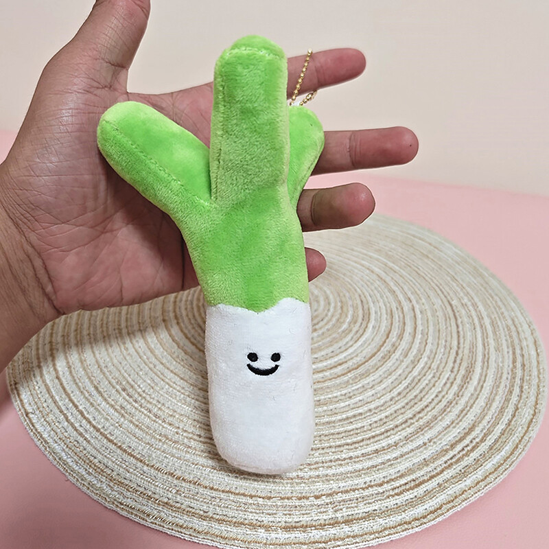 Green Onions Plush Toy Cartoon Scallion Garlic Vegetable Pendant Doll ...