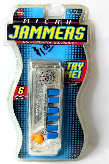 Micro Jammers 1997 Blues Blastin Harmonica 6 Slammin' Sounds Cap Toys ...