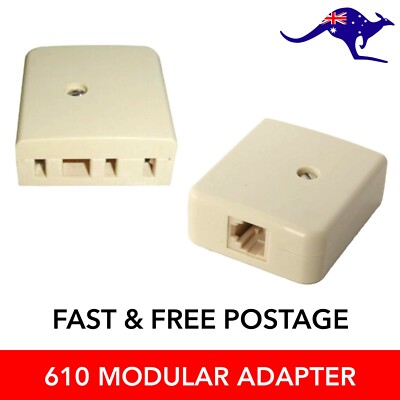 Telephone Adapter RJ11 Modular Socket to Australian 610 Phone Socket ...