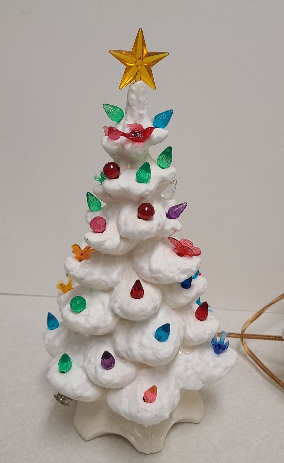 Lot of 2 Vintage Atlantic Mold Ceramic Christmas Trees With Attached ...