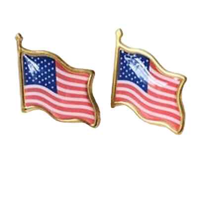 Set Pack 2 American USA Flag pin pins red white blue patriotic patriot ...