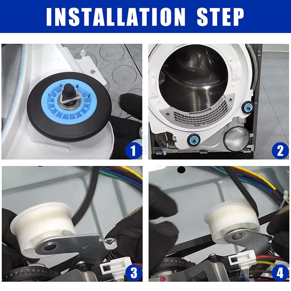 For Samsung Dryer Repair Kit DC97-16782A Roller 6602-001655 Belt DC93 ...