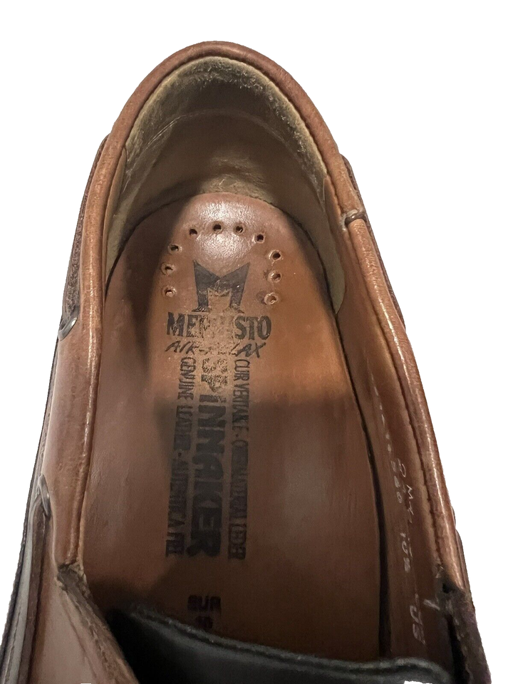 Mephisto Air Relax Shoes Mens Size 101/2 Brown Tie Loafers Leather | eBay
