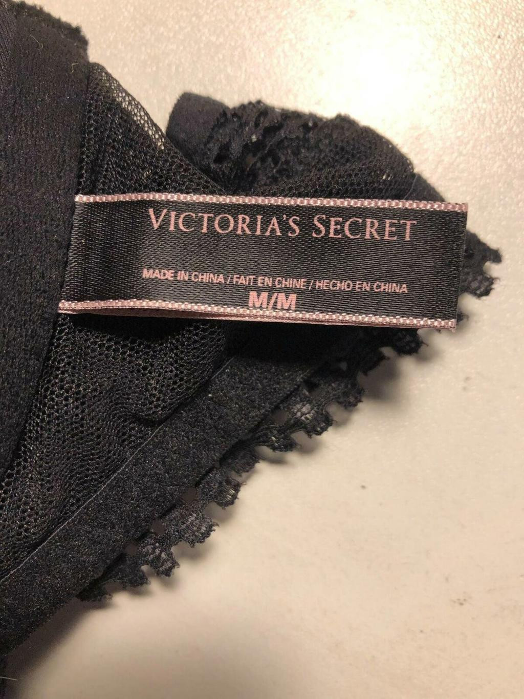 #3410-3 Victoria's Secret Black Bralette Bra Size Med… - Gem