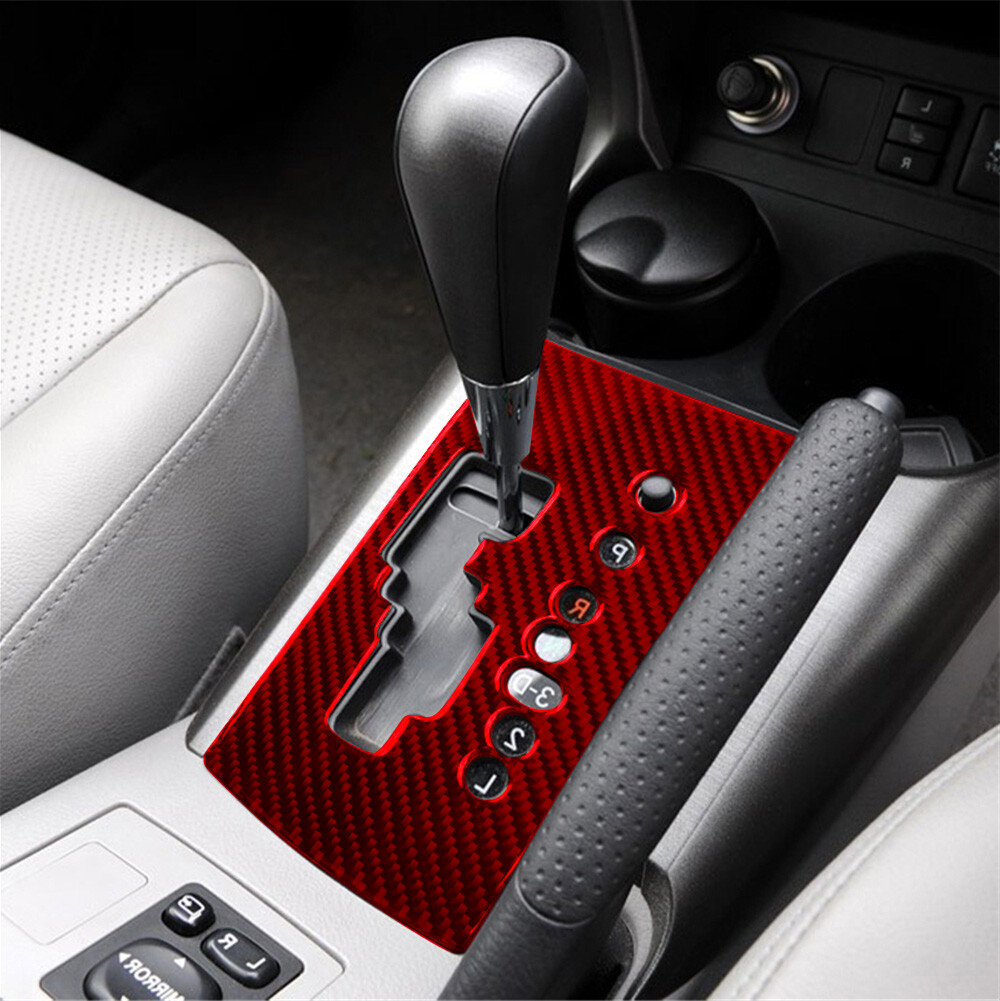 1pcs Red Carbon Fiber Gear Shift Panel Sticker Trim For Toyota RAV 4 ...