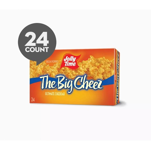 JOLLY TIME The Big Cheez Gourmet Cheddar Cheese Microwave Popcorn 24 ...