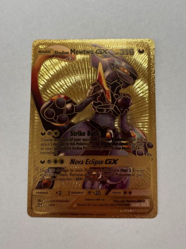 Shadow Mewtwo GX Hp300 Fan Art Gold Foil NM | eBay