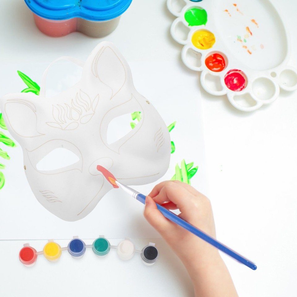 5 Pcs Plain Masks to Decorate Halloween Diy Cosplay Masquerade Blank ...