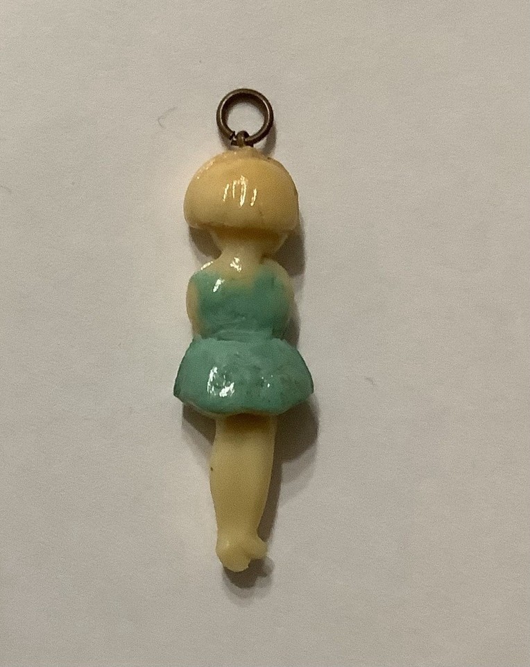 Little Shy Girl Dance Ballet Japan Celluloid Charm Cracker Jack Prize ...