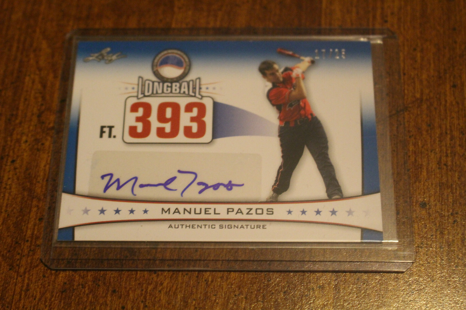 MANUEL PAZOS 2013 LEAF PERFECT GAME POWER LONGBALL AUTOGRAPH #17/25 ...