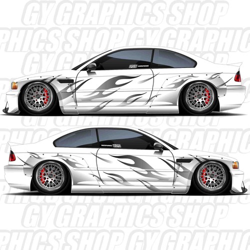 ENJOU-1 Livery Custom Racing Decals Drift Racing Door Banner JDM Side ...