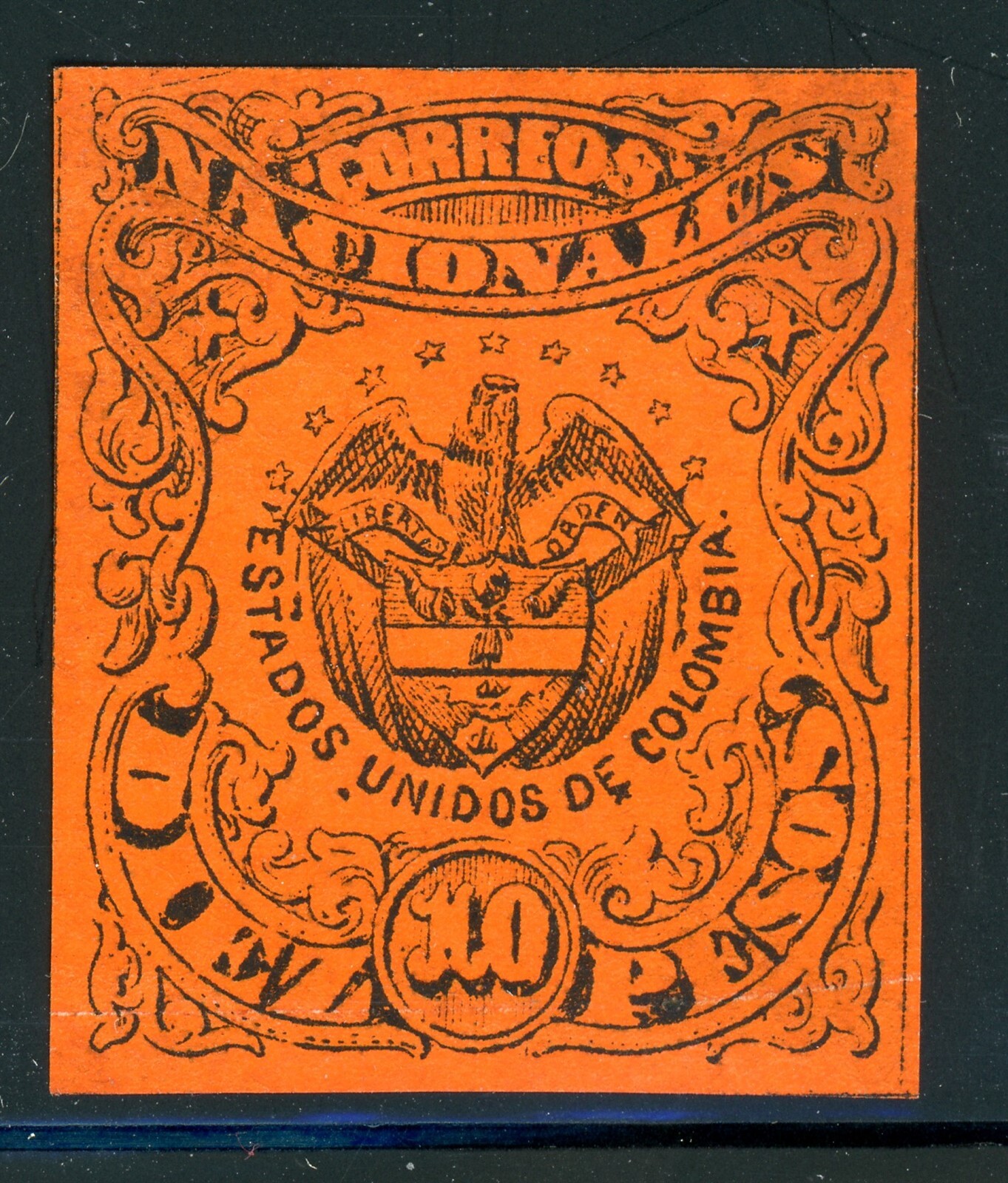 COLOMBIA MNG Selections: Scott #79R 10P Black/Vermilion REPRINT $$$ | eBay