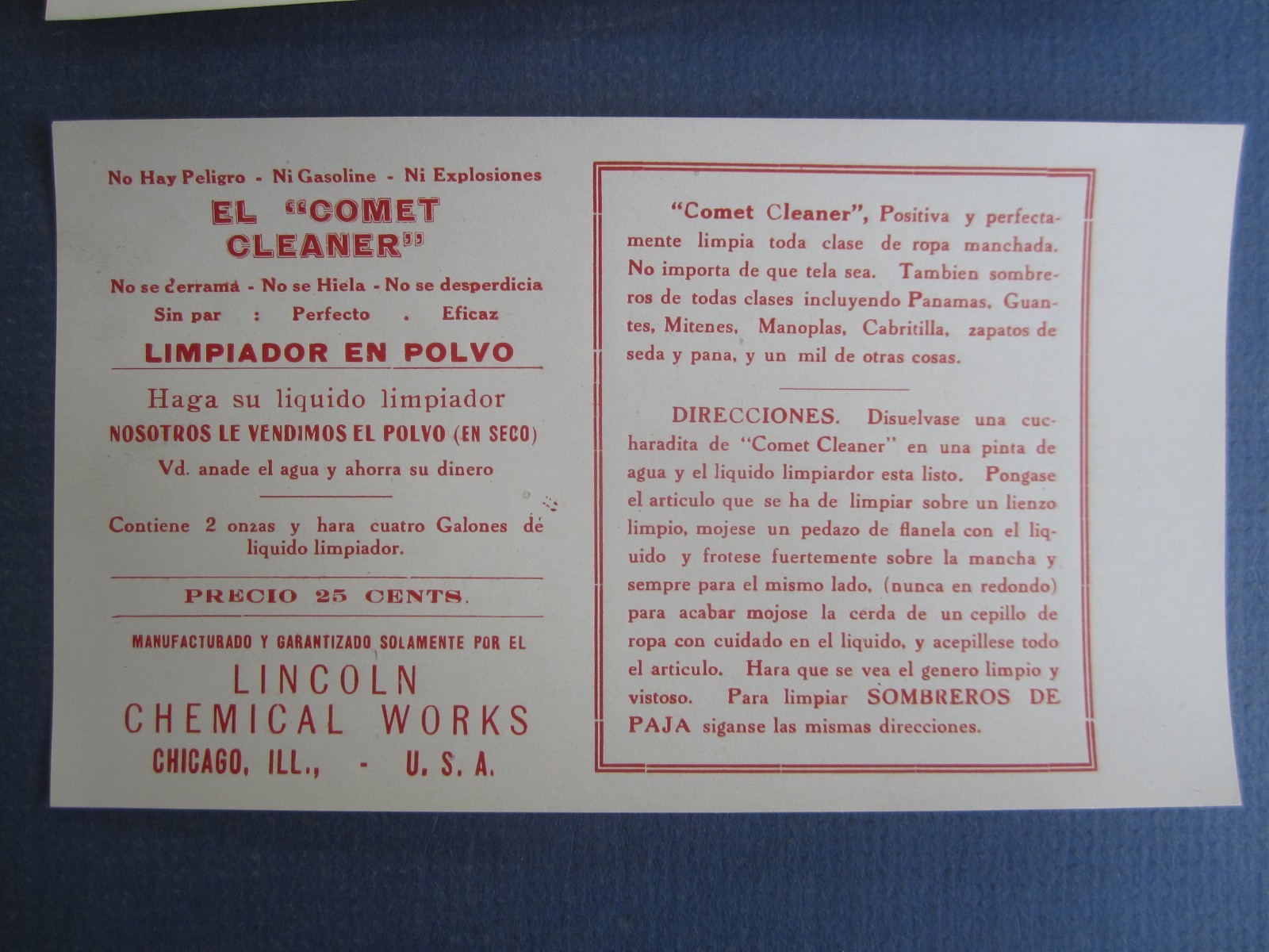 Lot of 10 Old Vintage COMET CLEANER - LABELS - Lincoln Chemical Works ...