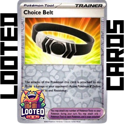 Choice Belt 176/193 - Paldea Evolved - Reverse Holo - Pokemon TCG - NM ...