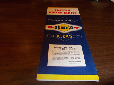 1959 Sunoco Eastern US Vintage Road Map | eBay