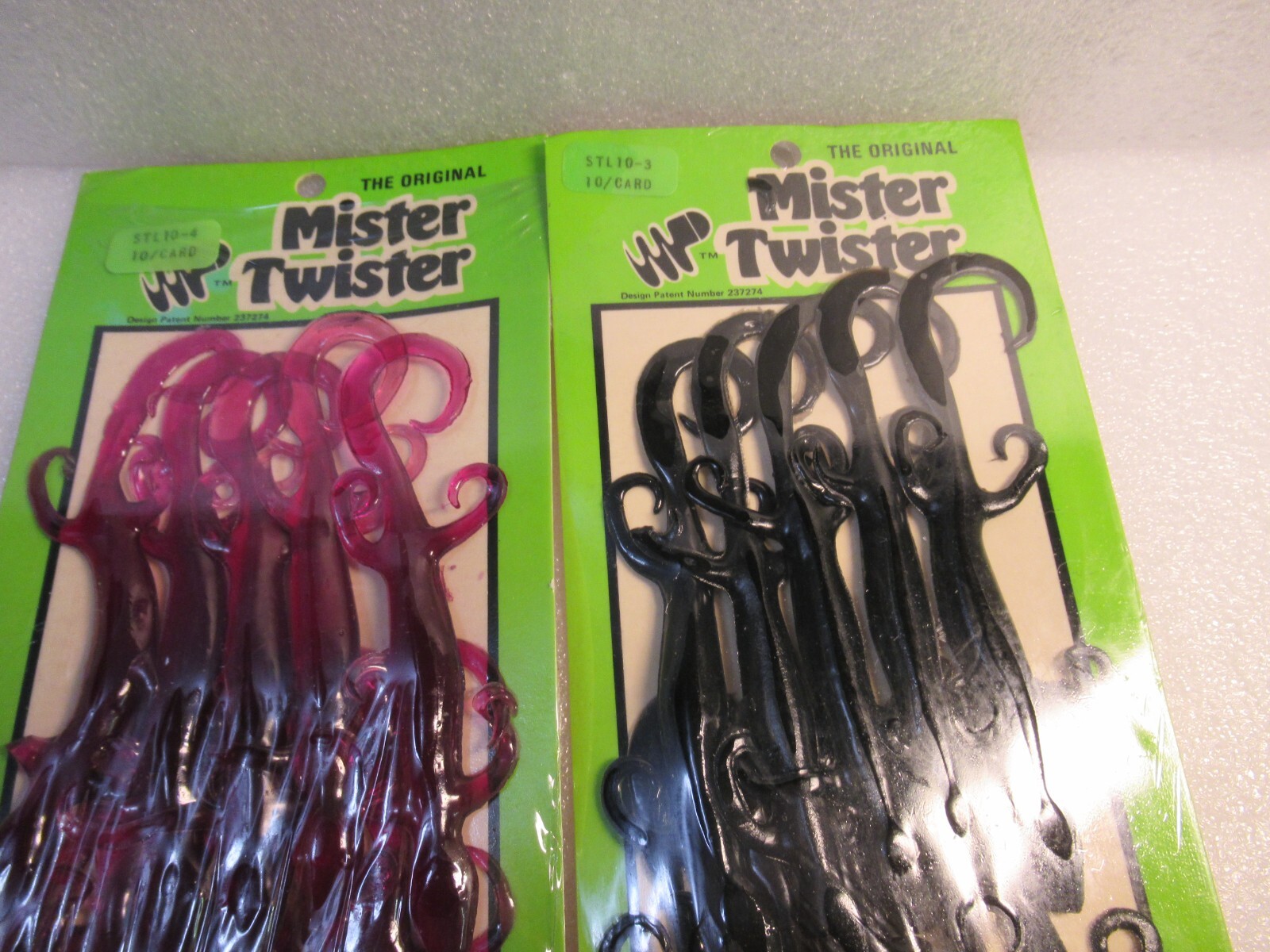 VTG Mister Twister Orginal New On Card LOT 2 Packs Of 10 Curly Tail ...
