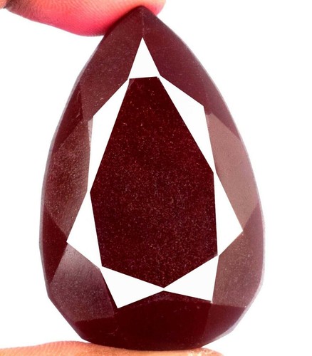 Natural 323.80 Ct African Red Ruby Pear Cut Gemstone Fast Shipping | eBay