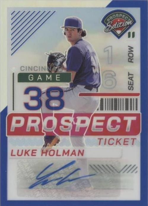 2024 Panini Prospect Edition - Luke Holman #30 Blue Prizm Signatures ...