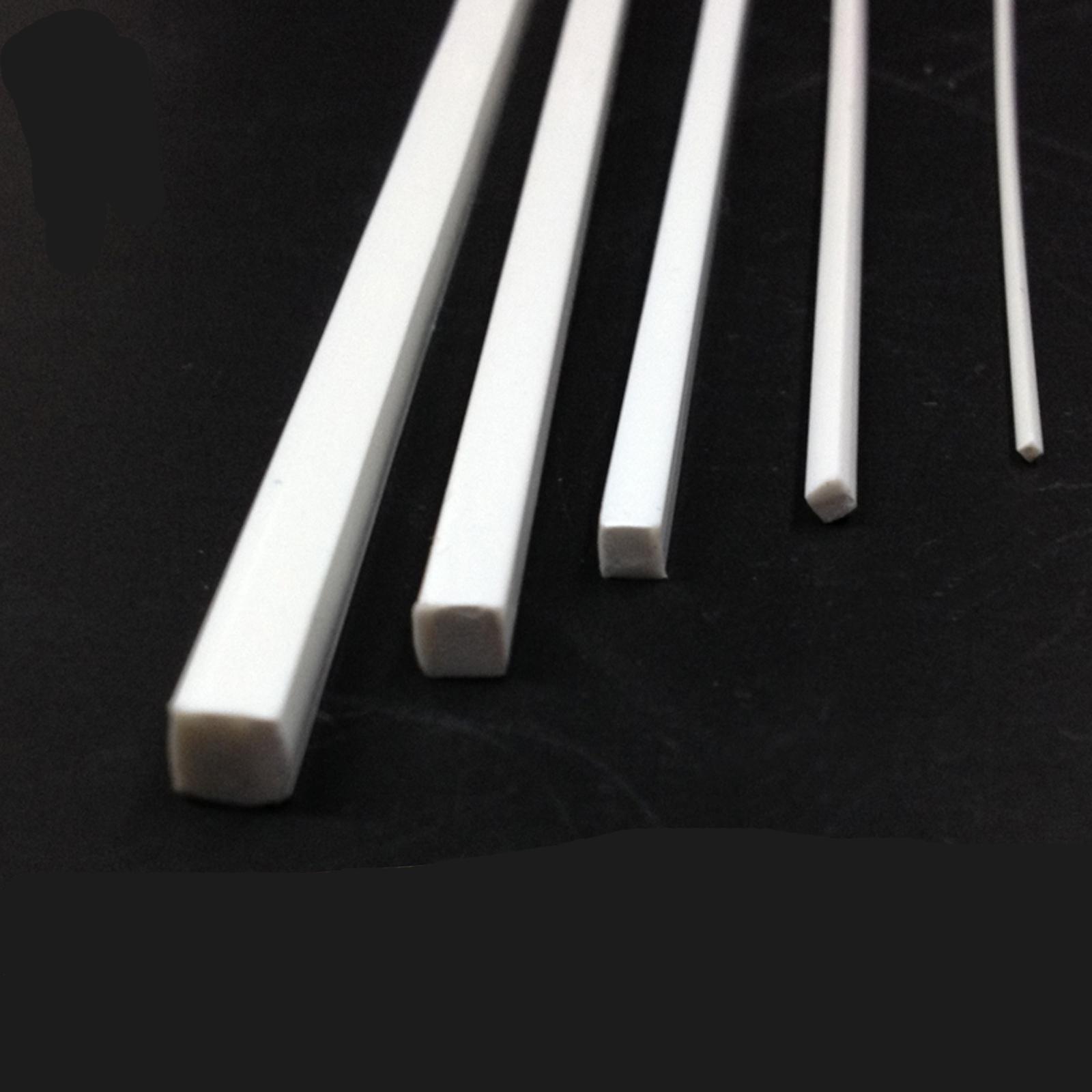 US Stock 10pcs 6mm ±10% x 9.84" ABS Styrene Plastic Square Bar Rods ...