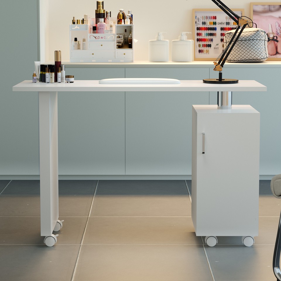 Professional Manicure Table Salon Nail Station Beauty Desk with Dust ...