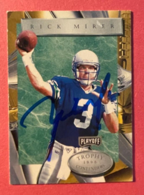 SIGNED RICK MIRER 1996 PLAYOFF FOOTBALL CARD - SEAHAWKS | eBay