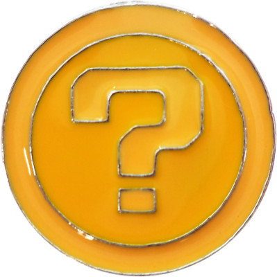 Enamel Pin - Yellow ? Coin Super Mario Bros Video Game Gift Button ...