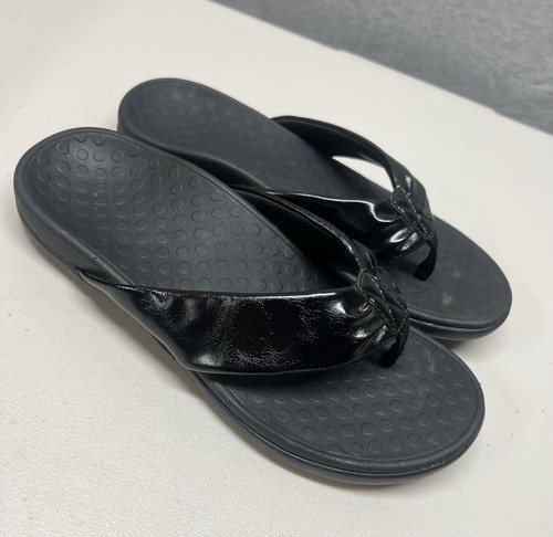 Vionic Sandal Women's Tide Melo Supportive Flip Flop Black/Black Size ...