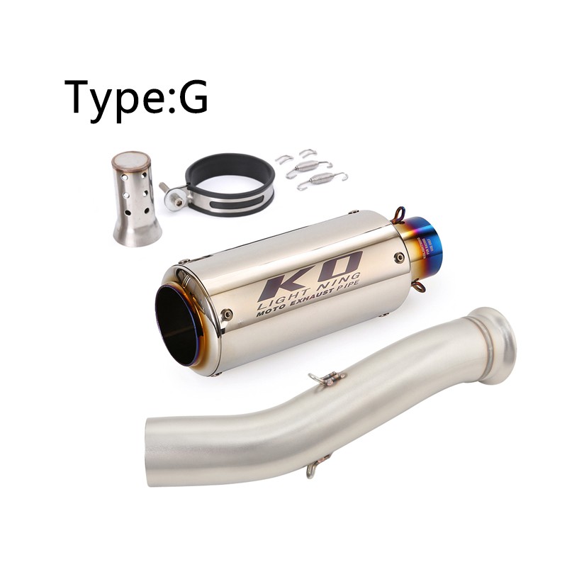 Exhaust System Mid Pipe Slip On 51mm Muffler Tips For CF-Moto 800NK ...