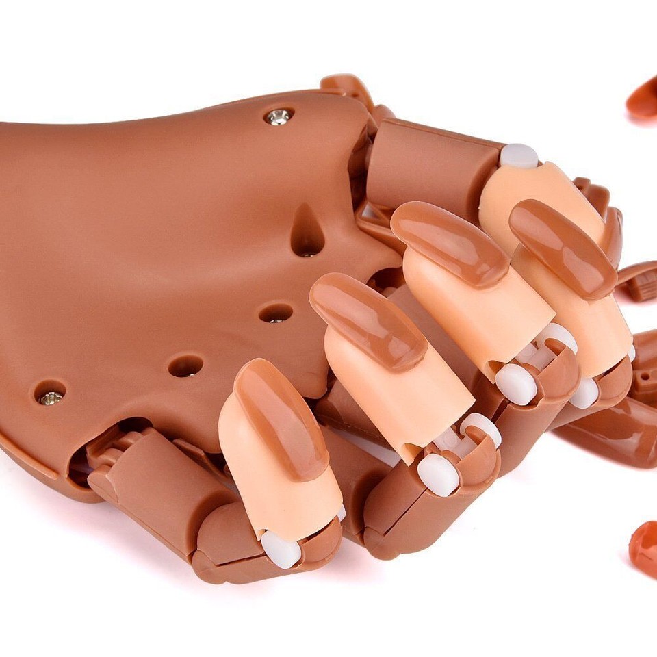 Flexible Nail Training Practice Hand Nail Art Manicure Display with ...