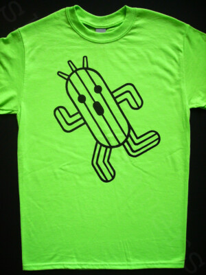 Final Fantasy Neon Cactuar T SHIRT (vii remake, viii, ix, x, xi, xii ...