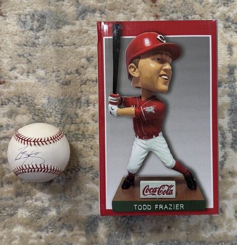 Todd Frazier SGA Bobblehead and Signed Baseball Lot Cincinnati Reds ...