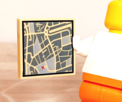 LEGO City Map Streets Roads Blocks Grayscale X Directions Marvel DC ...