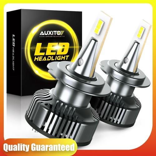 Pair H7 Super Bright LED Headlight Bulbs 12000LM Kit High Low Beam ...